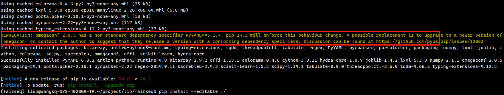 如何配置 Fairseq 环境：详细指南_fairseq库安装-CSDN博客