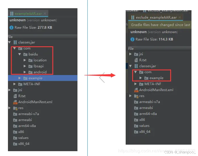 如何排除aar/jar中冗余或者冲突包(group)、类(class)？_打包aar如何排除指定jar-CSDN博客