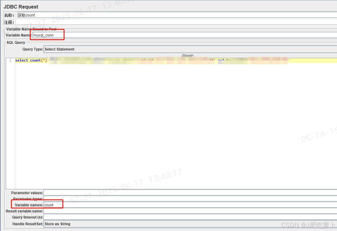 关于使用jmeter从数据库获取数据后传参踩坑记录_jmeter中jdbc返回的值如何传参-CSDN博客