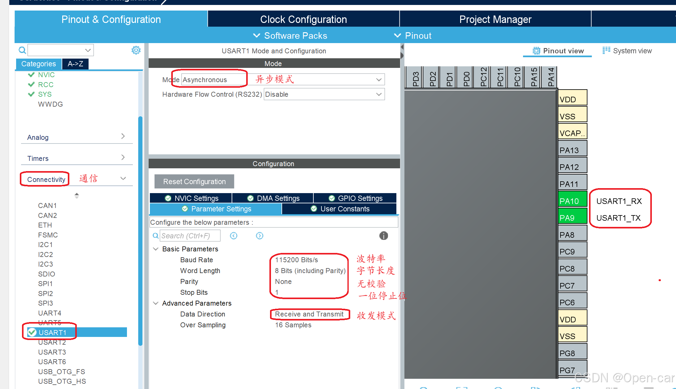STM32 HAL库---USART：串口发送和不定长数据接收_hal库串口发送数据-CSDN博客