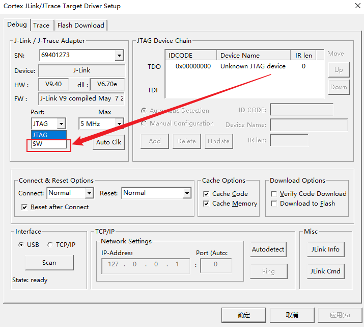 No Cortex-M Device found in JTAG chain.Please check the JTAG cable and the connected devices_no ...