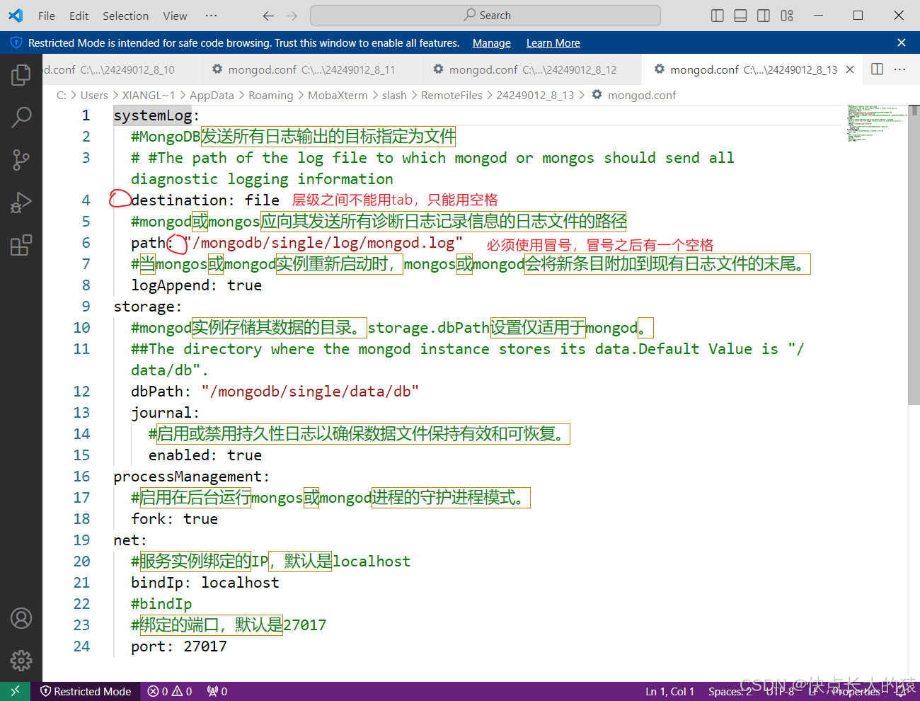 yaml文件格式注意点_map keys must be unique at line 9-CSDN博客