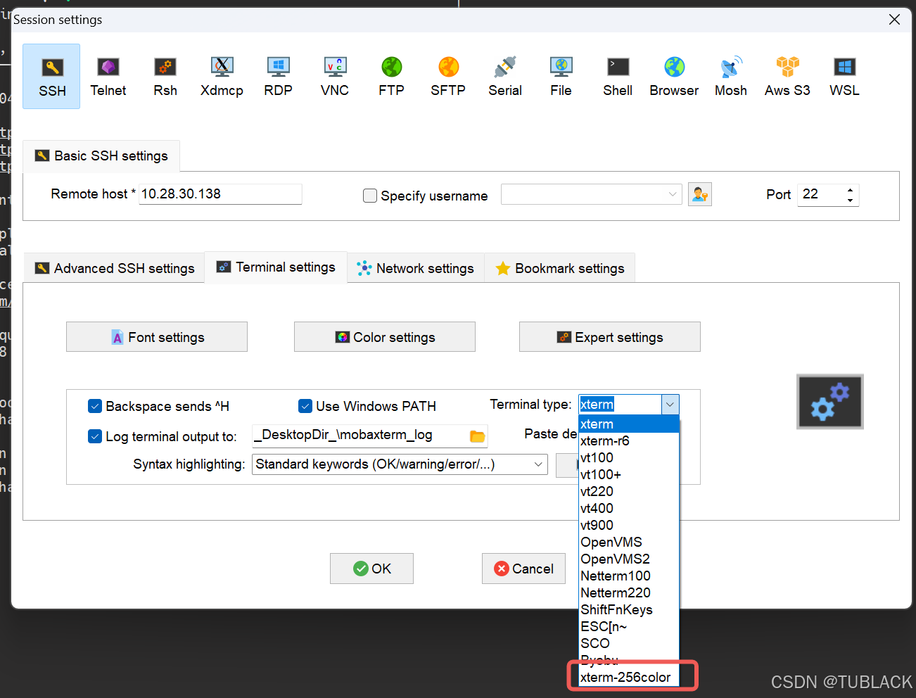 Mobaxterm通过ssh连接server后控制台无颜色问题解决_直接使用vim有颜色,但是通过ssh连接就没有颜色。-CSDN博客