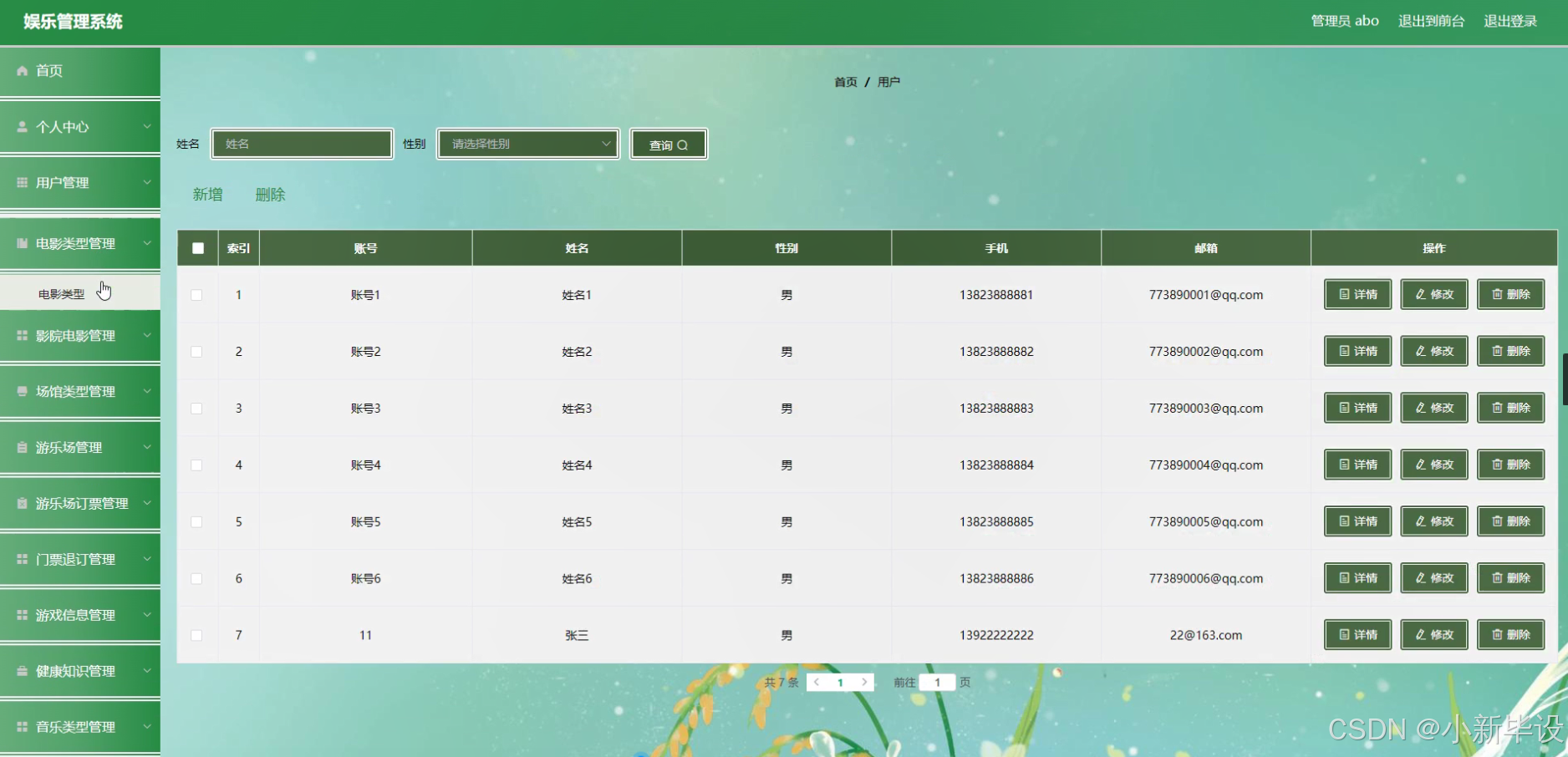 Java计算机毕业设计娱乐管理系统（开题程序论文）java健康游戏管理系统实现 Csdn博客
