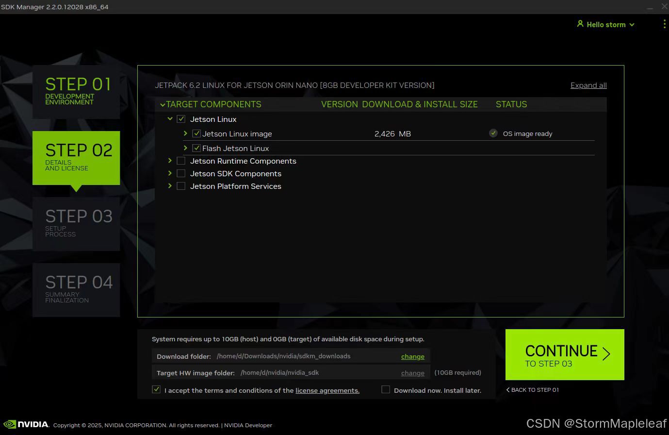 使用SDK Manager初始化Nvidia Jetson Orin Nano_sdkmanager-CSDN博客