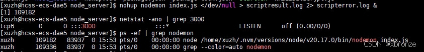 【已解决】nodemon index.js可以正常启动服务，但是使用nohup命令，就报错Error: EBADF: bad file descriptor, read-CSDN博客