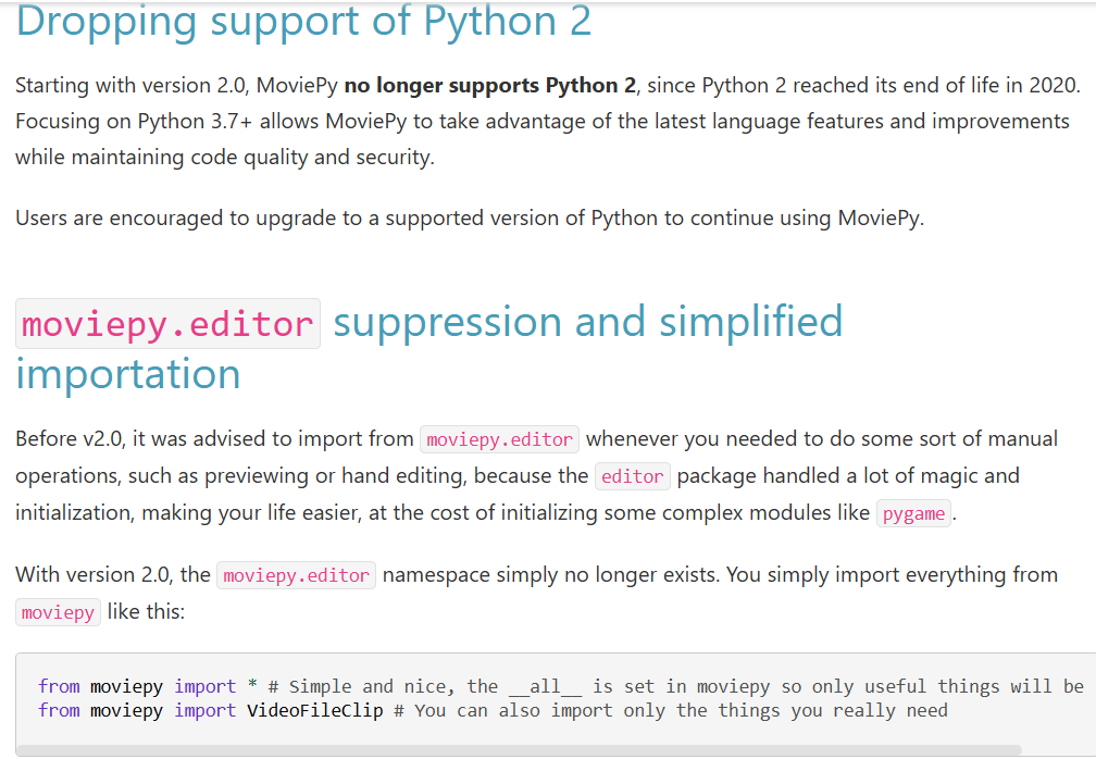 关于新手在python使用moviepy库时，提示ModuleNotFoundError: No module named ‘moviepy.editor’的解决办法 ...