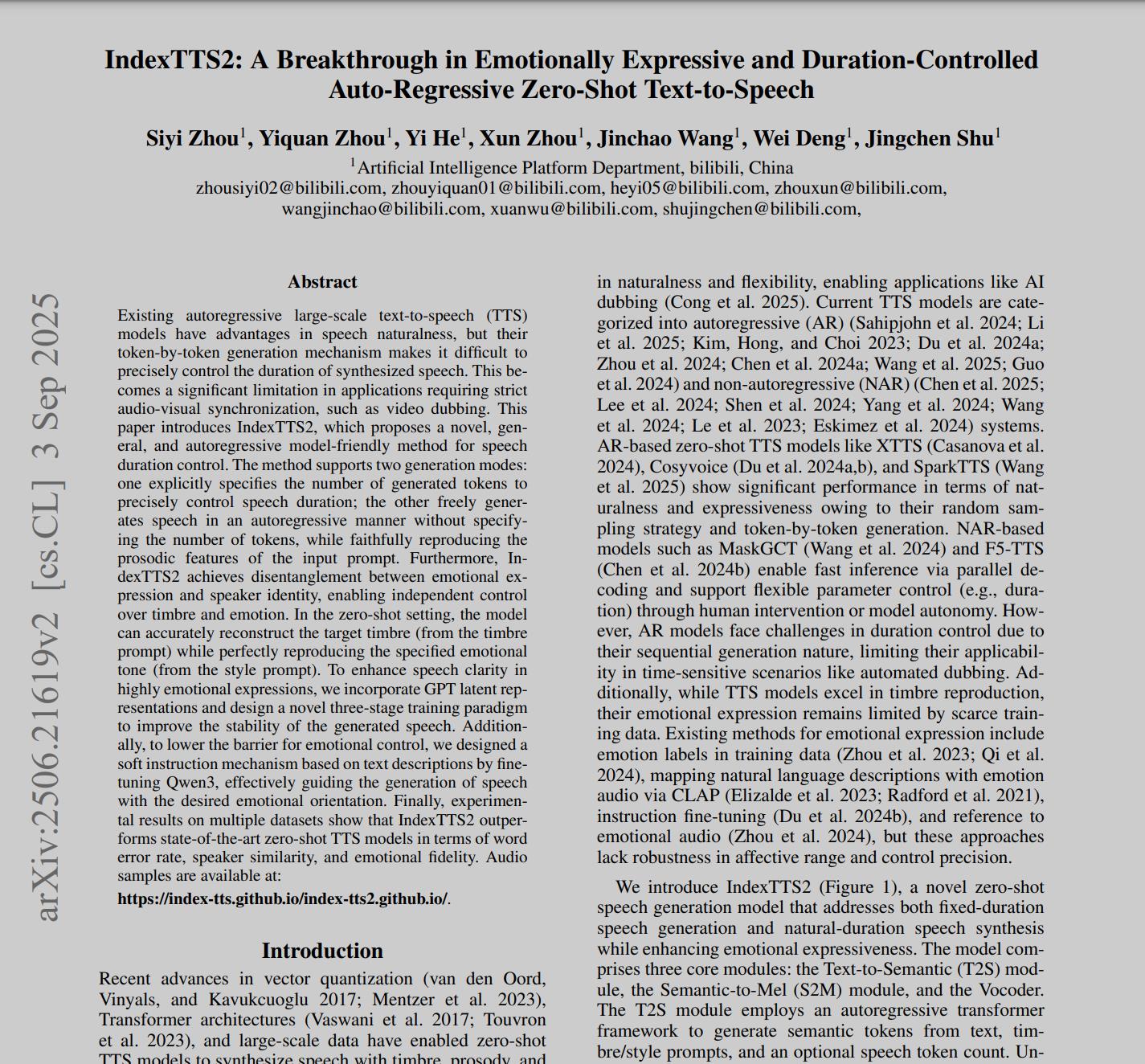 IndexTTS2：突破情感表达与时长控制的自回归零样本TTS新纪元-CSDN博客