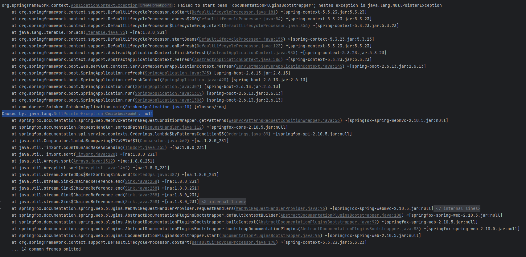 Knife4j报错：Caused by: java.lang.NullPointerException: null_knife 3.0 报错springfox null-CSDN博客