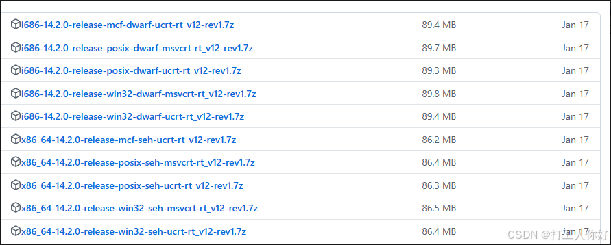 mingw-builds-binaries release不同版本区分-CSDN博客