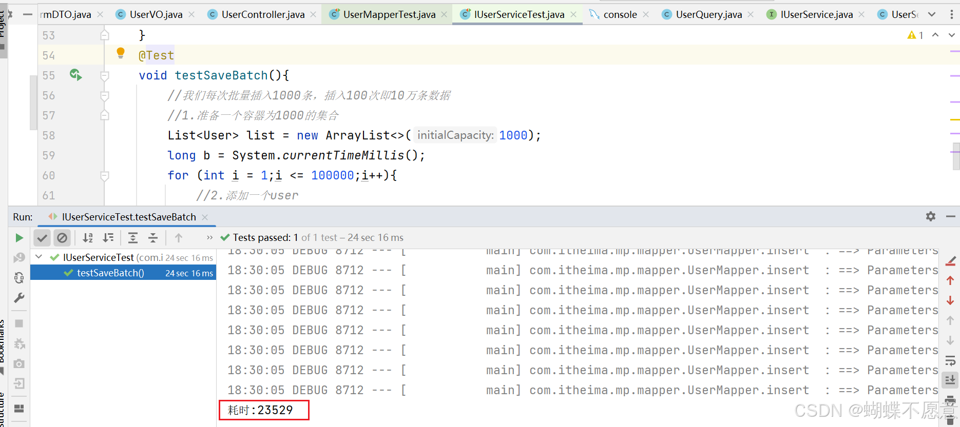 MybatisPlus-核心功能-IService的批量新增_java iservice的批量是一条一条执行-CSDN博客