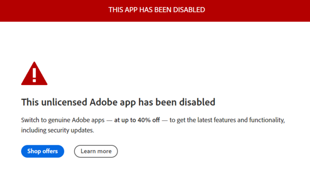 一分钟解决Adobe Acrobat Pro弹窗“This APP has been disabled”_adobe acrocef-CSDN博客