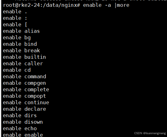 Linux 操作系统下enable命令介绍和使用案例_linux enable-CSDN博客