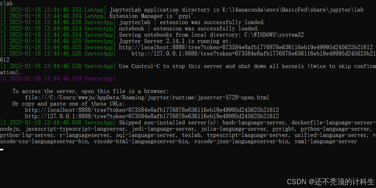 jupyter启动出现找不到jpserver-5728-open.html问题解决方法_jupyter notebook启动后 jpserver文件丢失-CSDN博客
