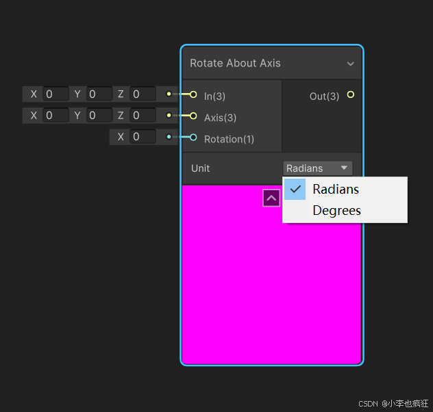 ShaderGraph节点解析(124):绕轴旋转节点（Rotate About Axis Node）详解_rotateaboutaxis-CSDN博客