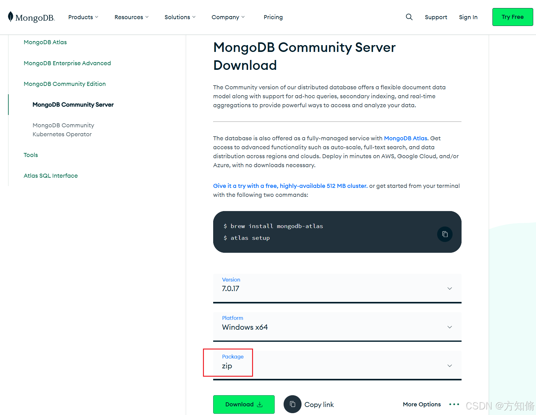安装备忘录：MongoDB_mongodb compass下载-CSDN博客