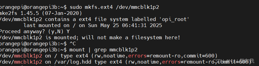 香橙派3B学习笔记4：(有问题！别学！)Linux文件系统分区_A/B系统分区_mmcblk1p4格式化-CSDN博客