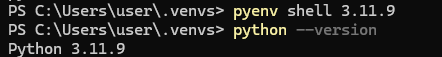 pyenv-win+venv配置不同python版本和虚拟环境_pyenv-win-venv-CSDN博客