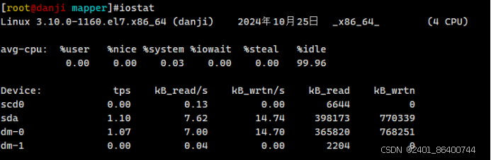 iostat命令使用详解-CSDN博客