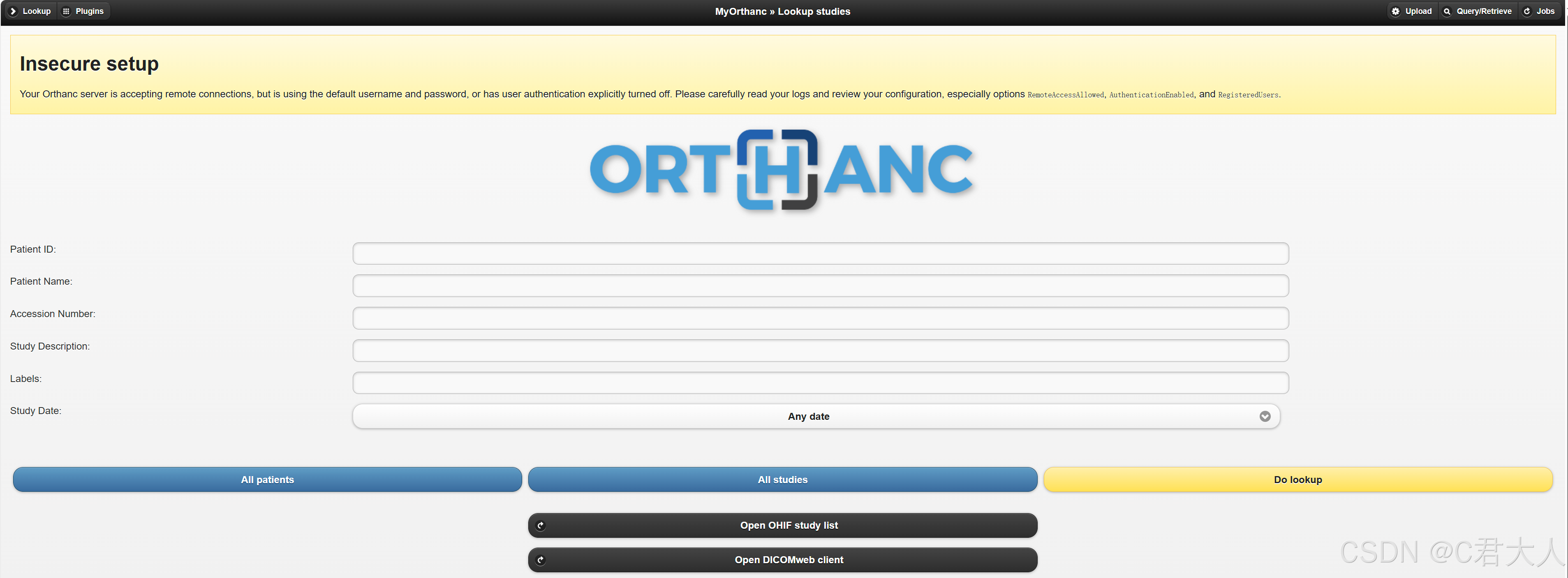在Centos7上搭建OHIF+Orthanc_centos 安装orthanc-CSDN博客