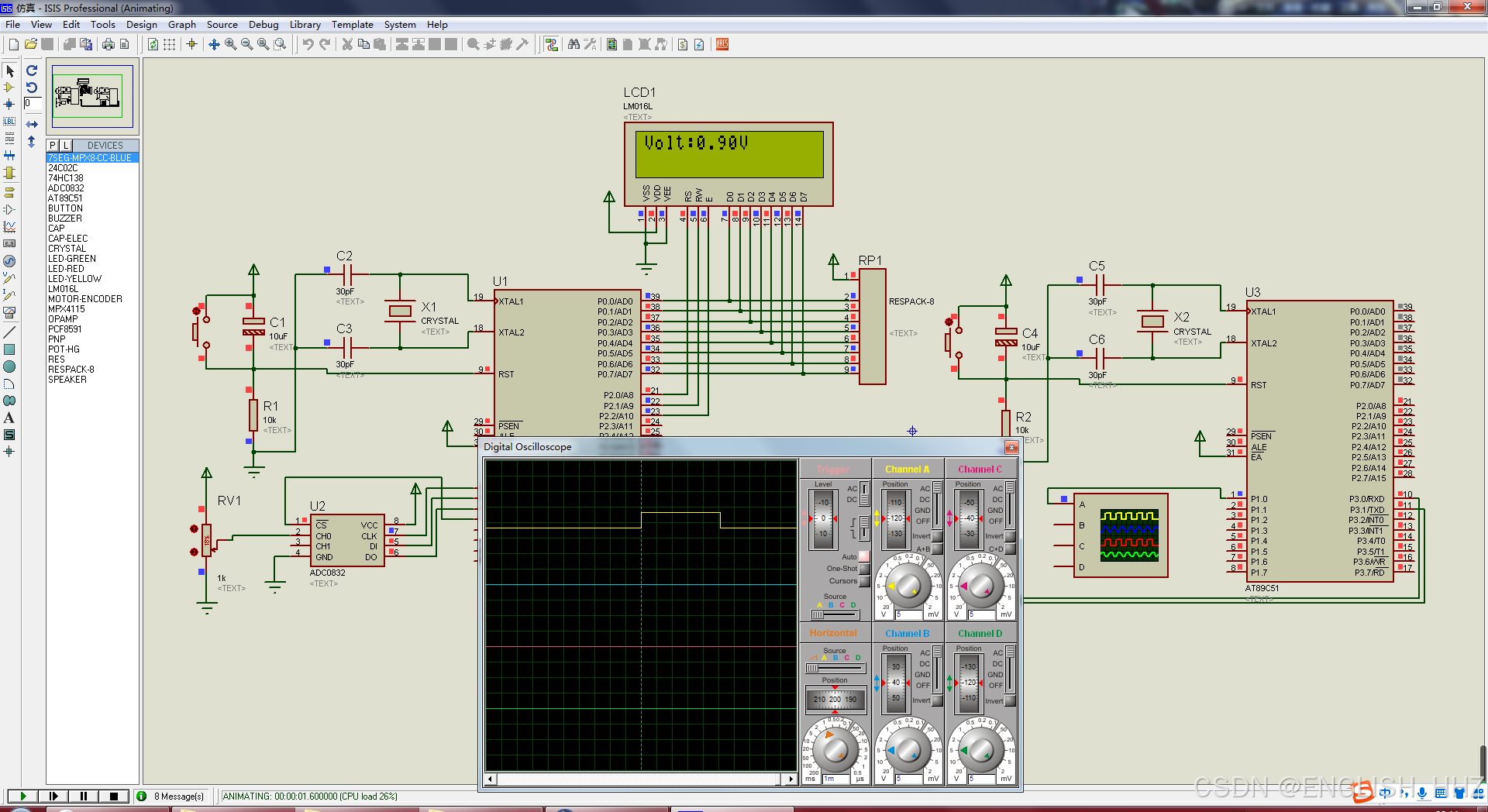 1506、基于51单片机的串口通信（频率发生器，LCD1602）(proteus仿真+程序+原理图+流程图+元器件清单）-CSDN博客
