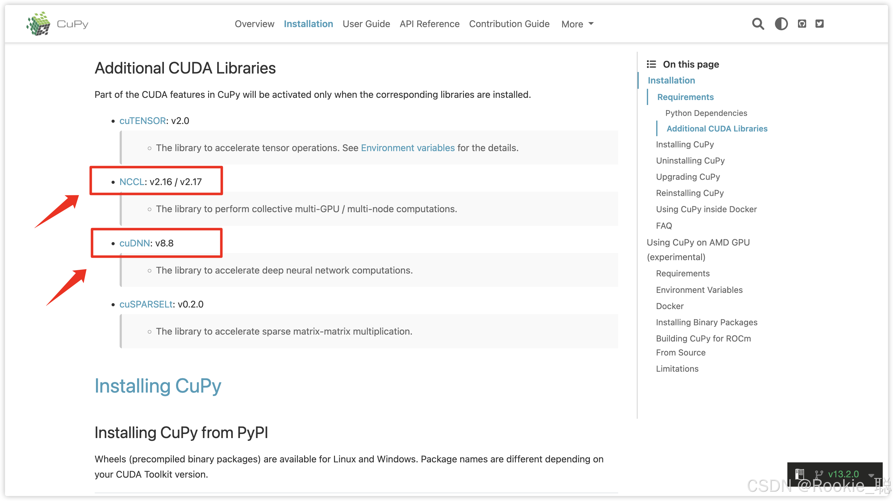 Cupy、CUDA、cuDNN、NCCL概念理解与版本适配_cupy13.4 适用的cuda版本-CSDN博客