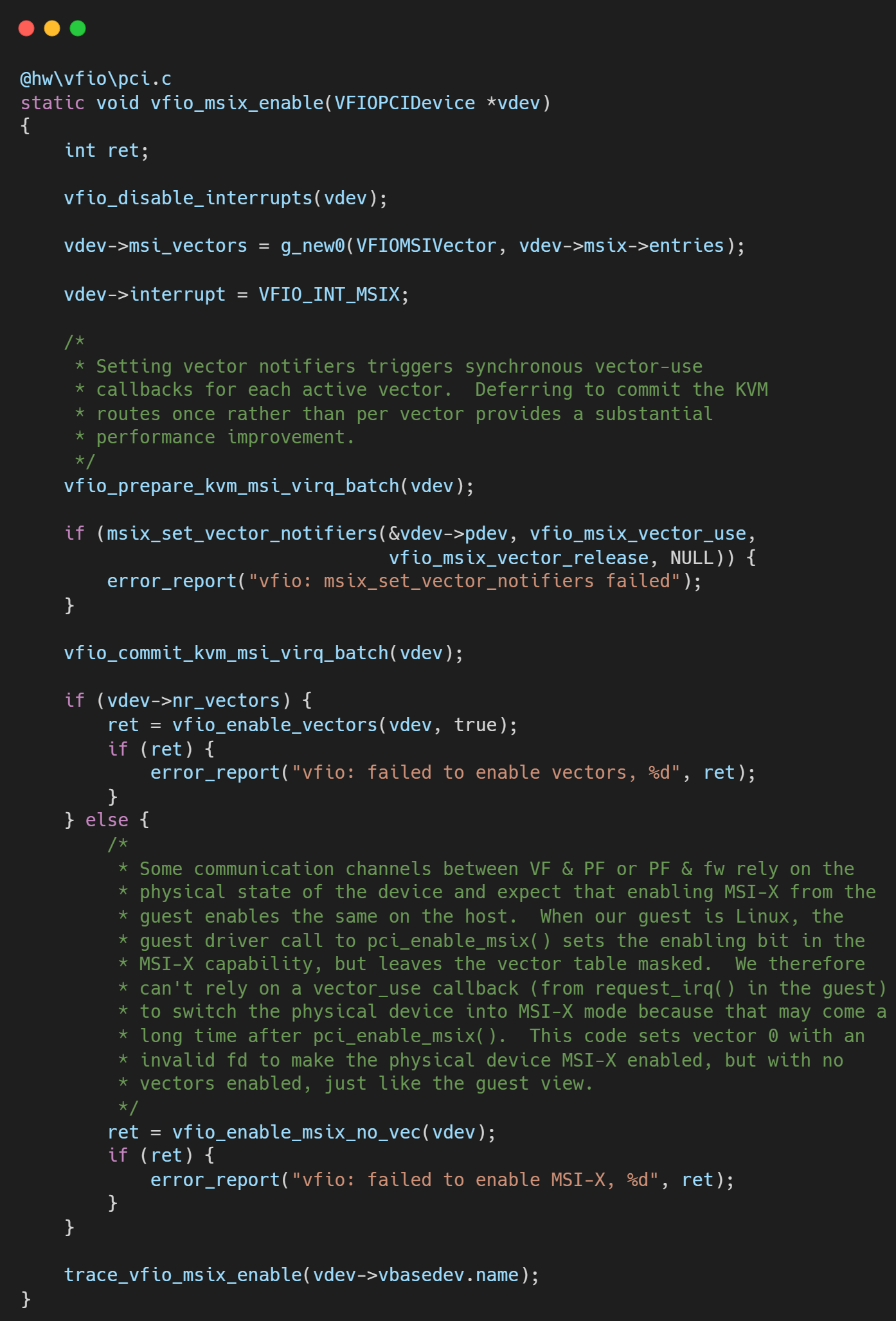 VFIO框架源码分析（十）- QEMU VFIO 中断机制从 INTx 到 MSI-X 的模拟演进-CSDN博客