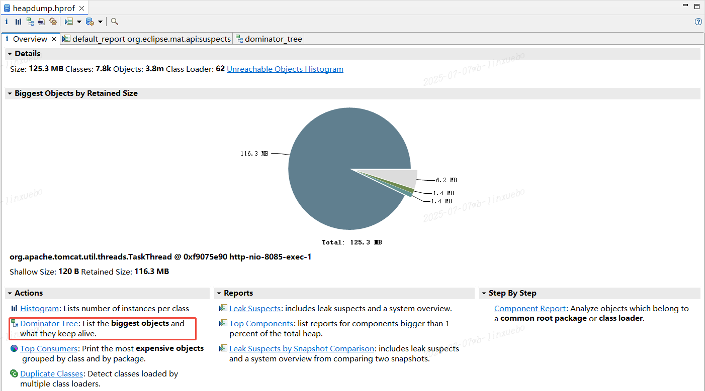 使用 Eclipse MAT 与 VisualVM 分析 Java OOM 堆转储文件（heapdump.hprof）全过程_visualvm分析hprof详细步骤-CSDN博客