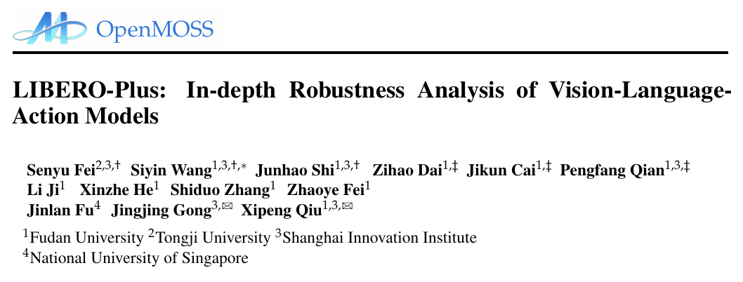 VLA集体“翻车”！复旦邱锡鹏团队推出LIBERO-Plus，首次系统性评估揭示其脆弱真相-CSDN博客