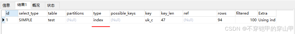 Mysql 索引类型typesystem>const > Eqref > Ref > Range > Index > All 的区别
