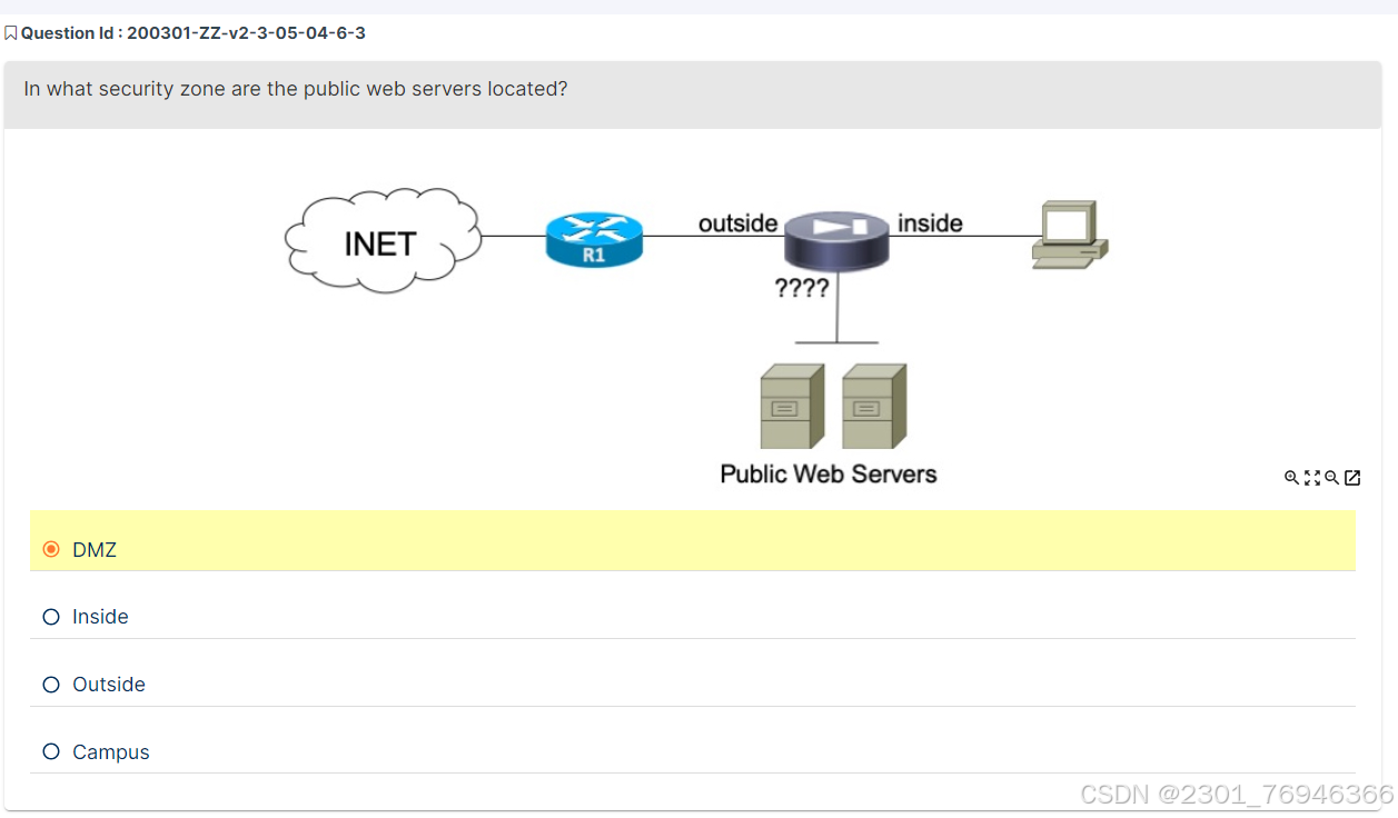 CCNA 200-301模拟考试第19题_ccna dmz区域-CSDN博客
