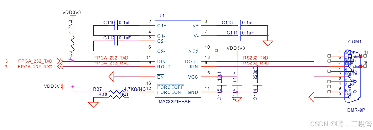 RS232接口介绍与电路设计_rs232引脚-CSDN博客