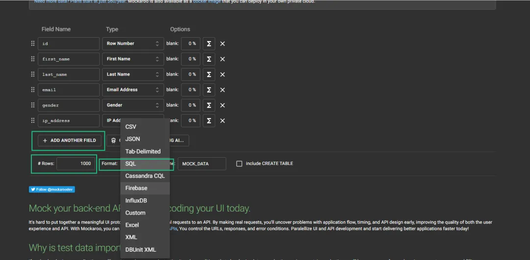 测试数据在线生成神器 Mockaroo-CSDN博客