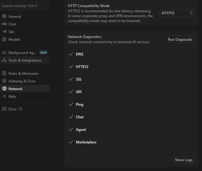 cursor报错This model provider doesn’t serve your region._model not available this model provider ...