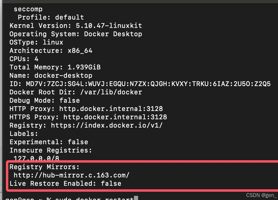 Mac中修改Docker镜像配置提示This can prevent Docker from starting, reset your daemon settings if it hangs ...