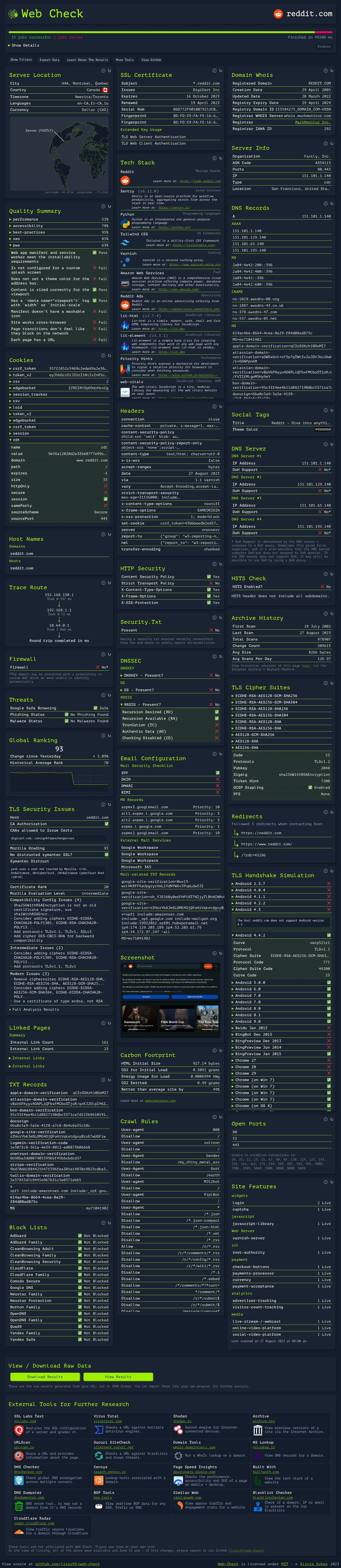 GitHub热榜----一键“扒光”网站底裤？Web-Check：最强开源全能网站分析神器 (OSINT) -CSDN博客