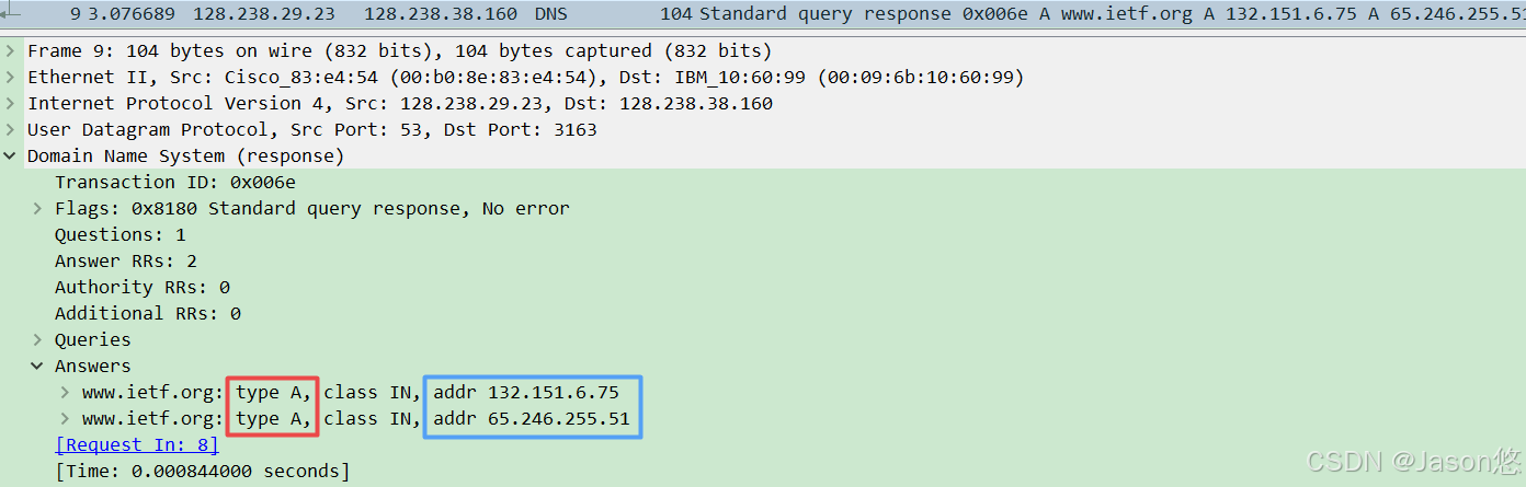 Wireshark实验——DNS 域名系统_wireshark dns-CSDN博客