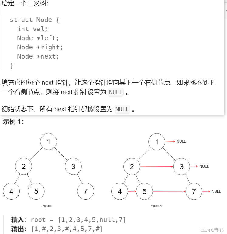 Day25-代码随想录-填充每个节点的下一个右侧节点指针116+117+二叉树的最大深度104+二叉树的最小深度111-CSDN博客