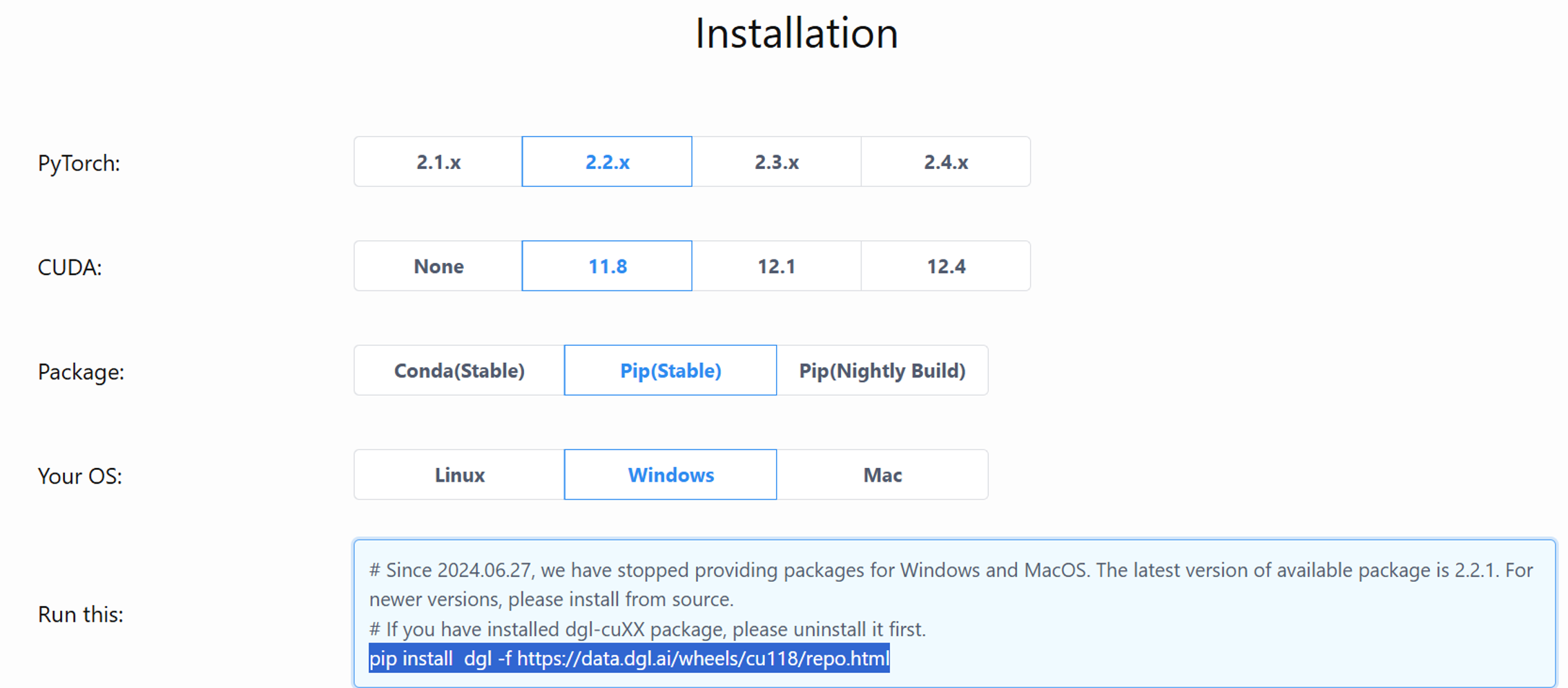 dgl安装报错Could not find module ‘xxx\dgl\dgl.dll‘ (or one of its dependencies). Try using the full ...