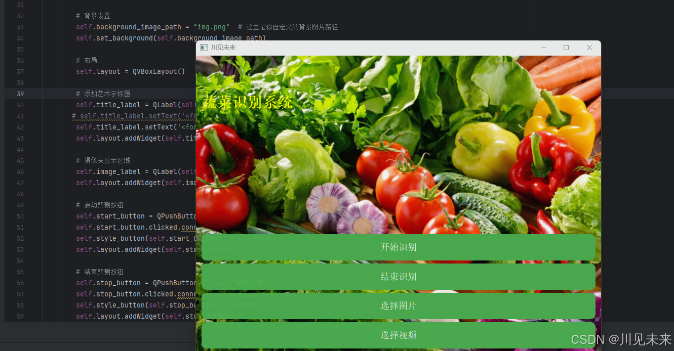 YOLO + PyQt5 实现蔬菜识别系统_pyqt5做蔬果识别系统ui-CSDN博客