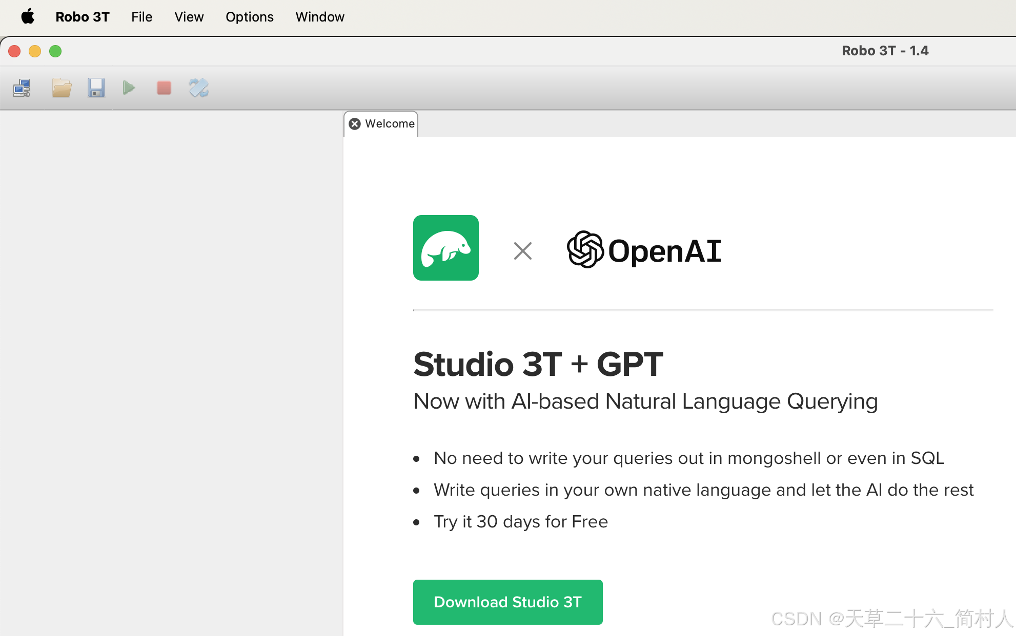 Macbook amd芯片安装robo3t免费版软件_robo 3t mac-CSDN博客