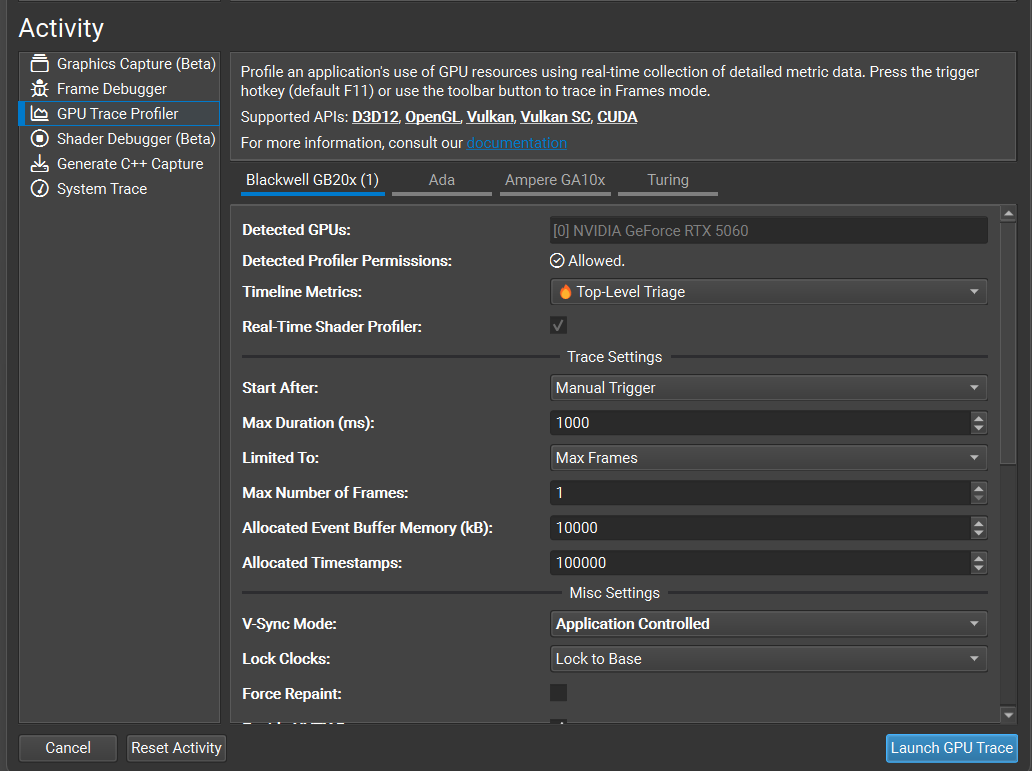 图形性能分析与调试工具踩的坑_nsight graphics-CSDN博客