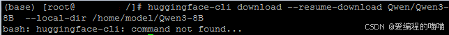 bash: huggingface-cli: command not found... 解决方案-CSDN博客