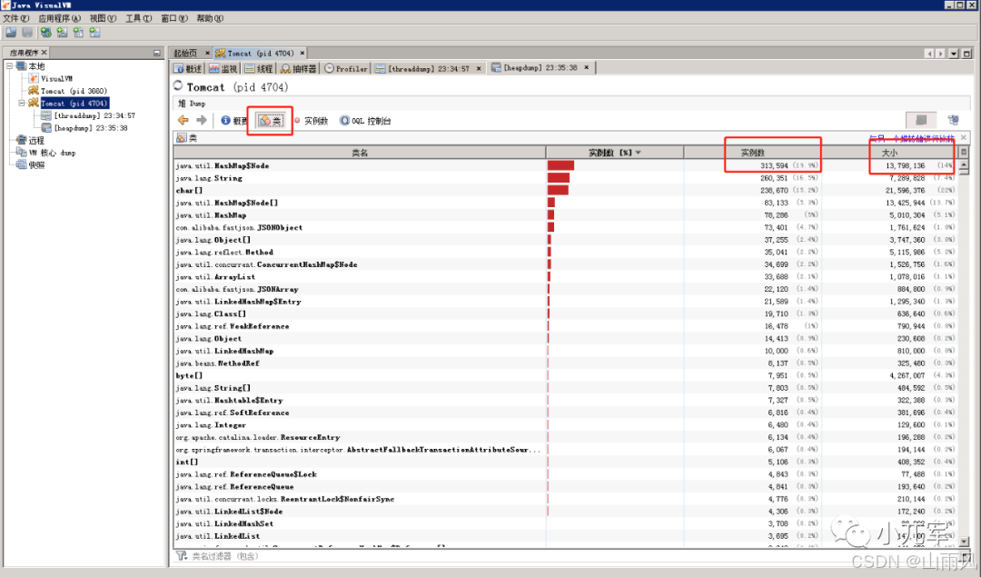 Java 内存指令分析和通过dump文件定位内存泄漏 Java Visualvm分析 Dump 内存泄露 Csdn博客