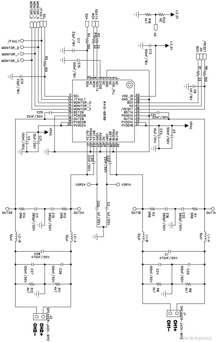 韩国Wellang WA15-6819B I2S输入数字功放15W*2，工作电压5-26.4V，32段EQ，3+1post DRC(RS DRC)-CSDN博客