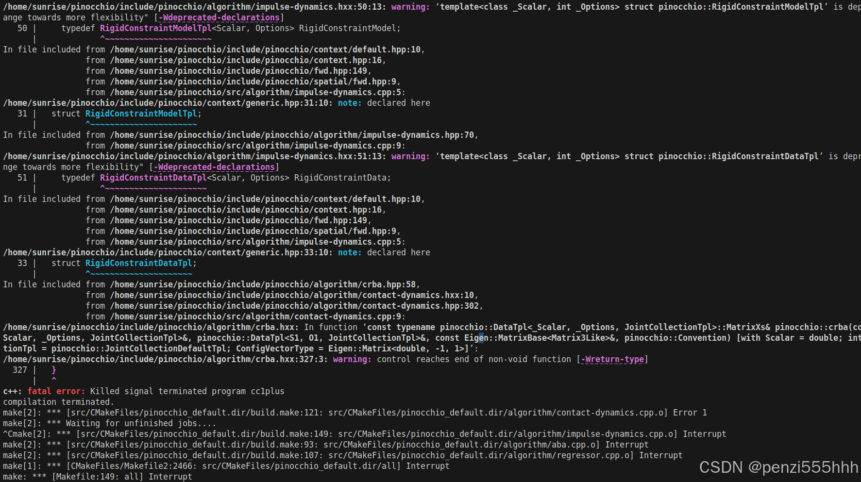 记录在RDK X5开发板上使用机器人多刚体动力学模块Pinocchio的逆天问题_ros2 pinocchio-CSDN博客
