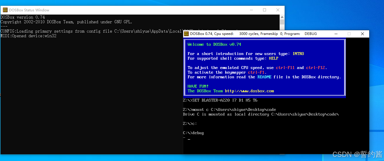 window10下x86汇编，debug调试器基本用法_win10 debug-CSDN博客