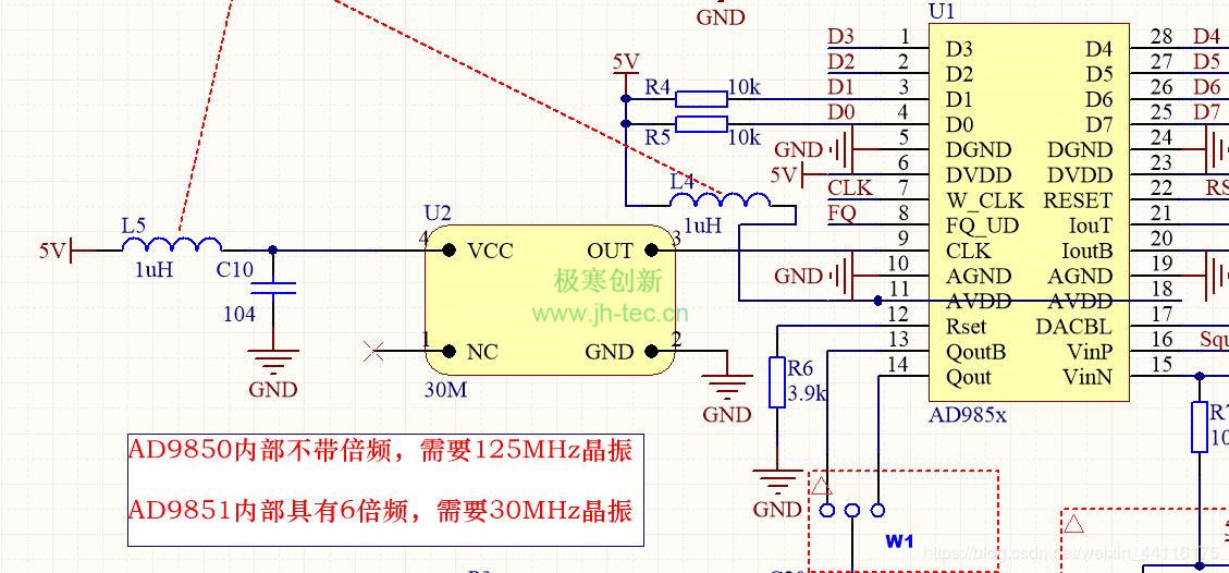 AD9851/AD9850原理图电路图PCB设计以及注意事项-CSDN博客