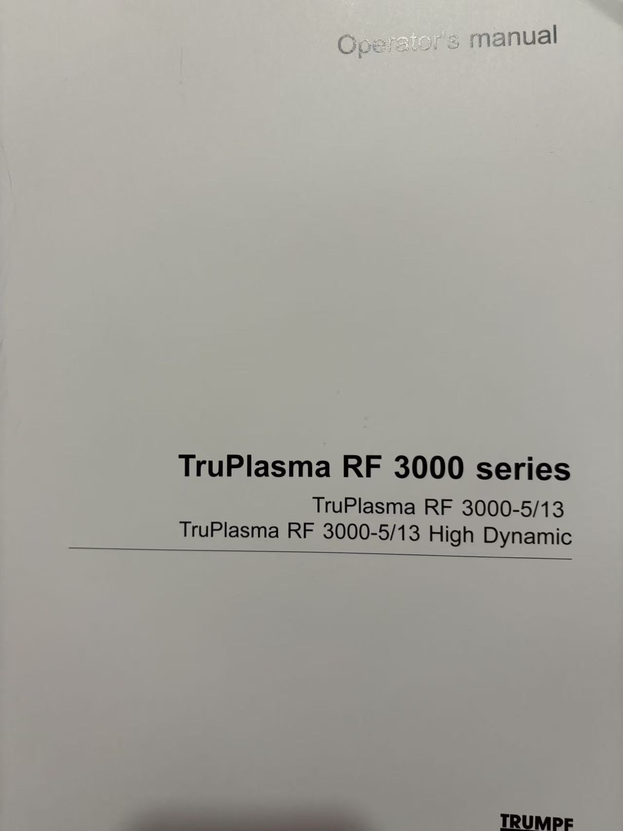 霍廷格TruPlasma RF 3000 series TruPlasma RF 3000-5/13 TruPlasma RF 3000-5/ ...