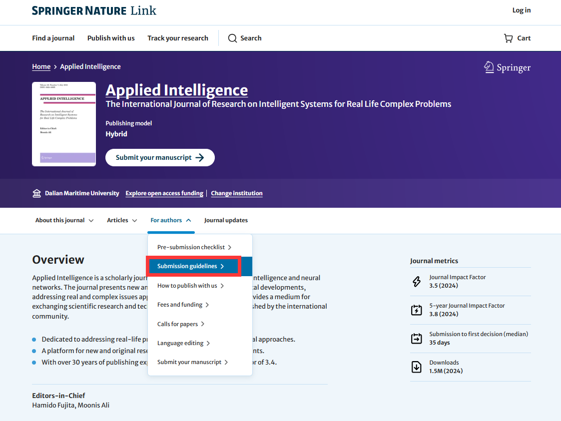 Applied intelligence投稿的施普林格官方模板下载_applied intelligence模板-CSDN博客